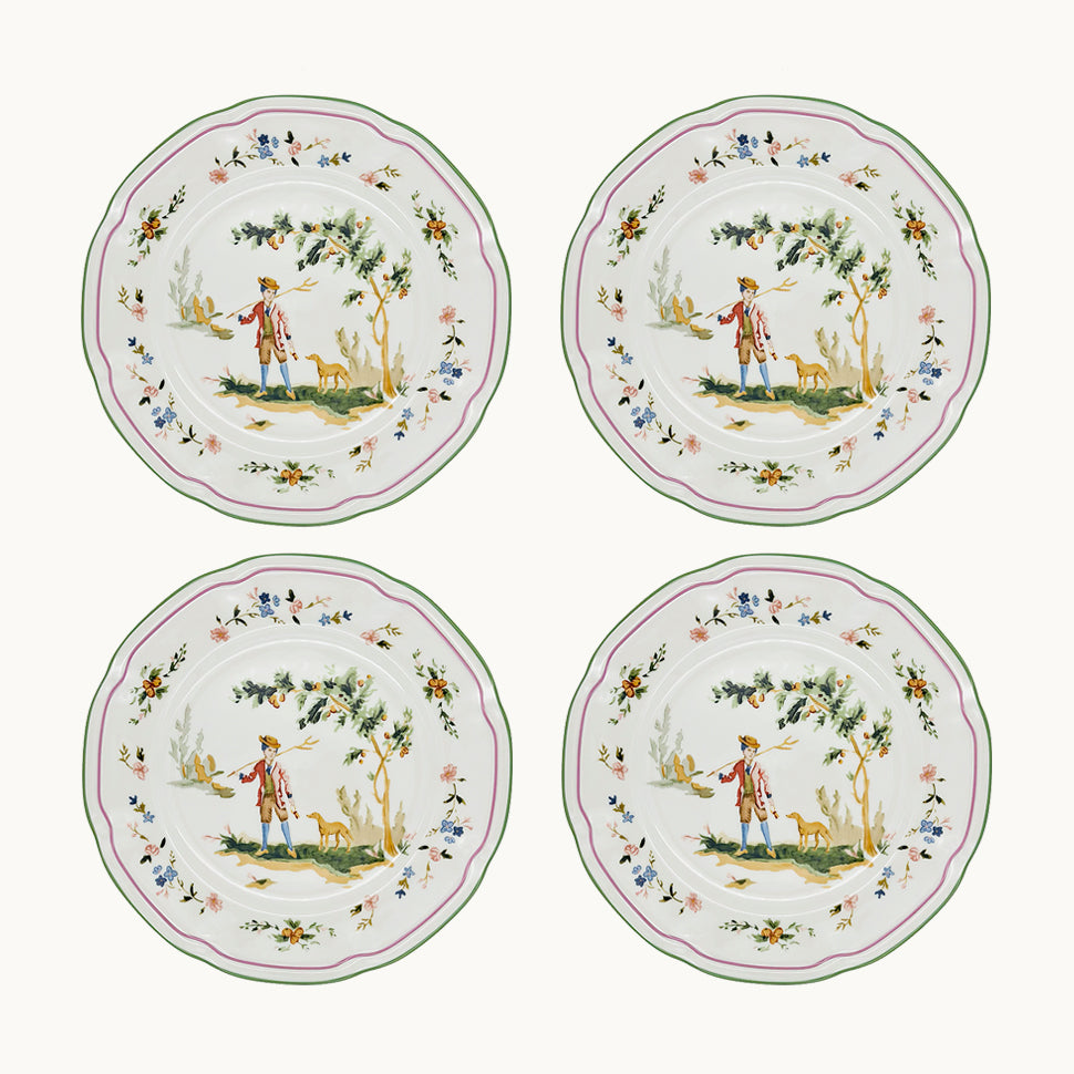 Toile dinner plate (set of 4)